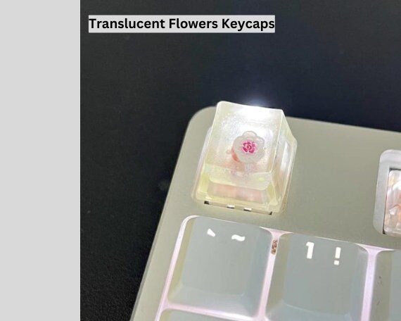 Nature Flower Colorful Keycaps Custom Mechanical Keyboard Décor Artisan ...