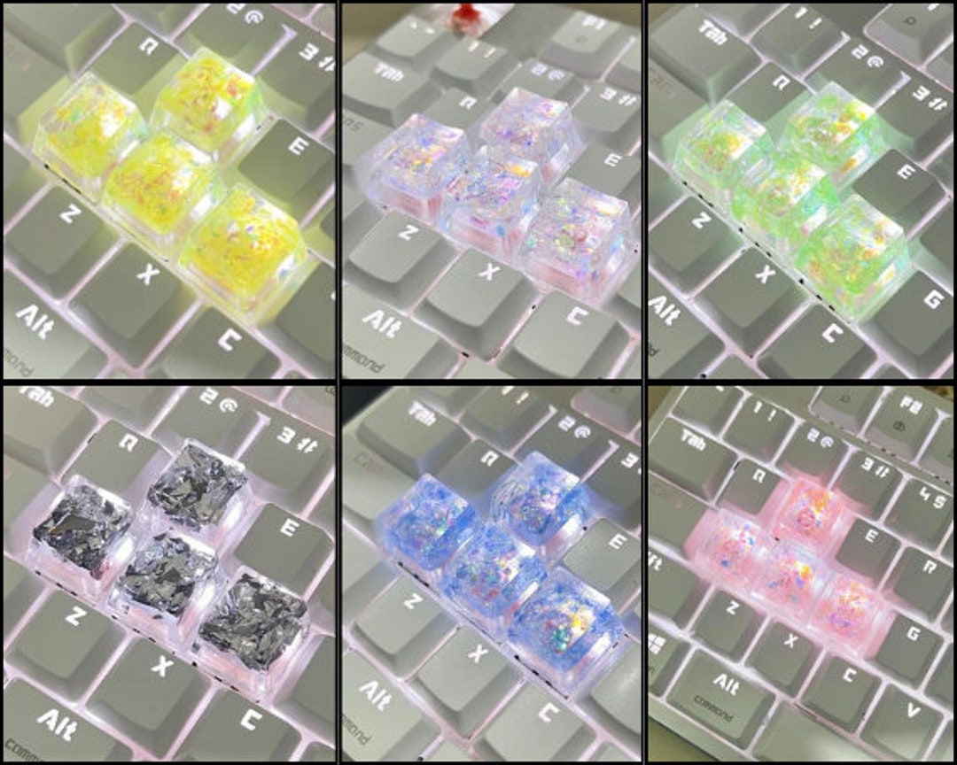 Artisan Multicolor Arrow Keycaps Custom Glitter 4pcs Keycaps - Etsy