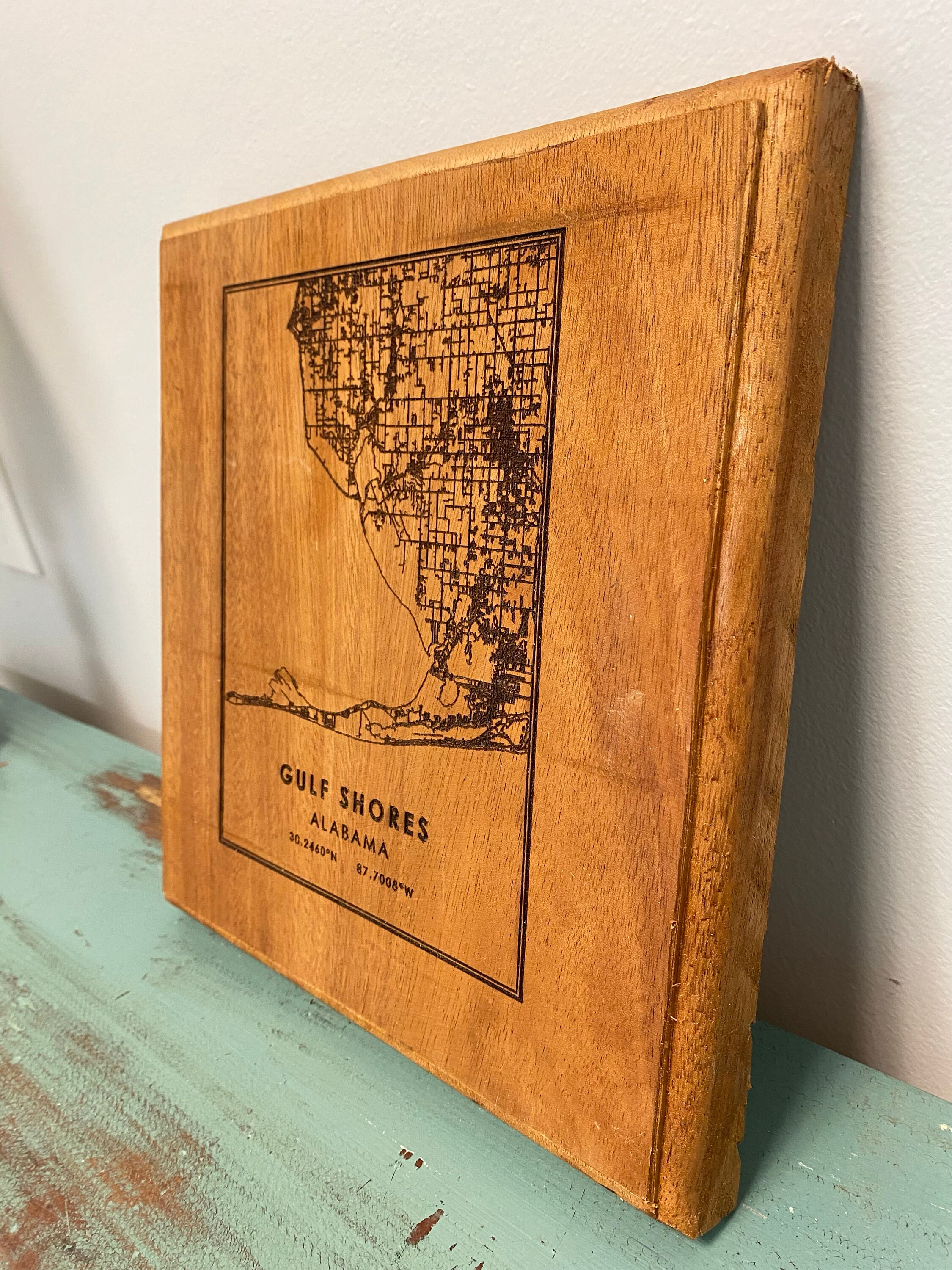 Custom Map Personalized Exotic Wood Map Highly Detailed Maps of Any ...