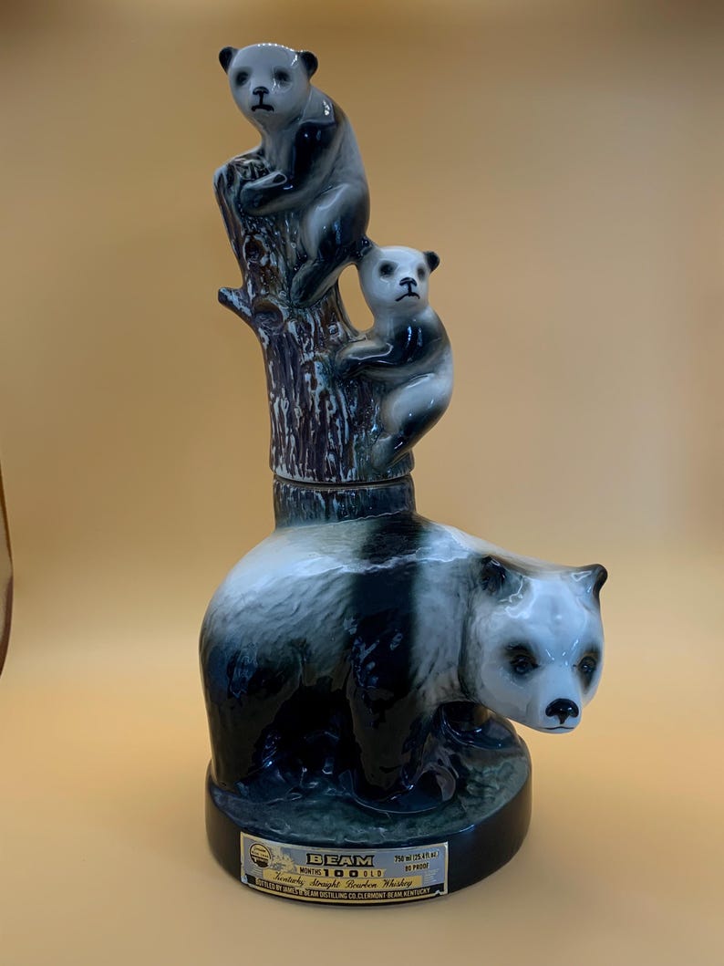1980 Jim Beam Panda Liquor Bottle – Vintage Ceramic Decanter ...