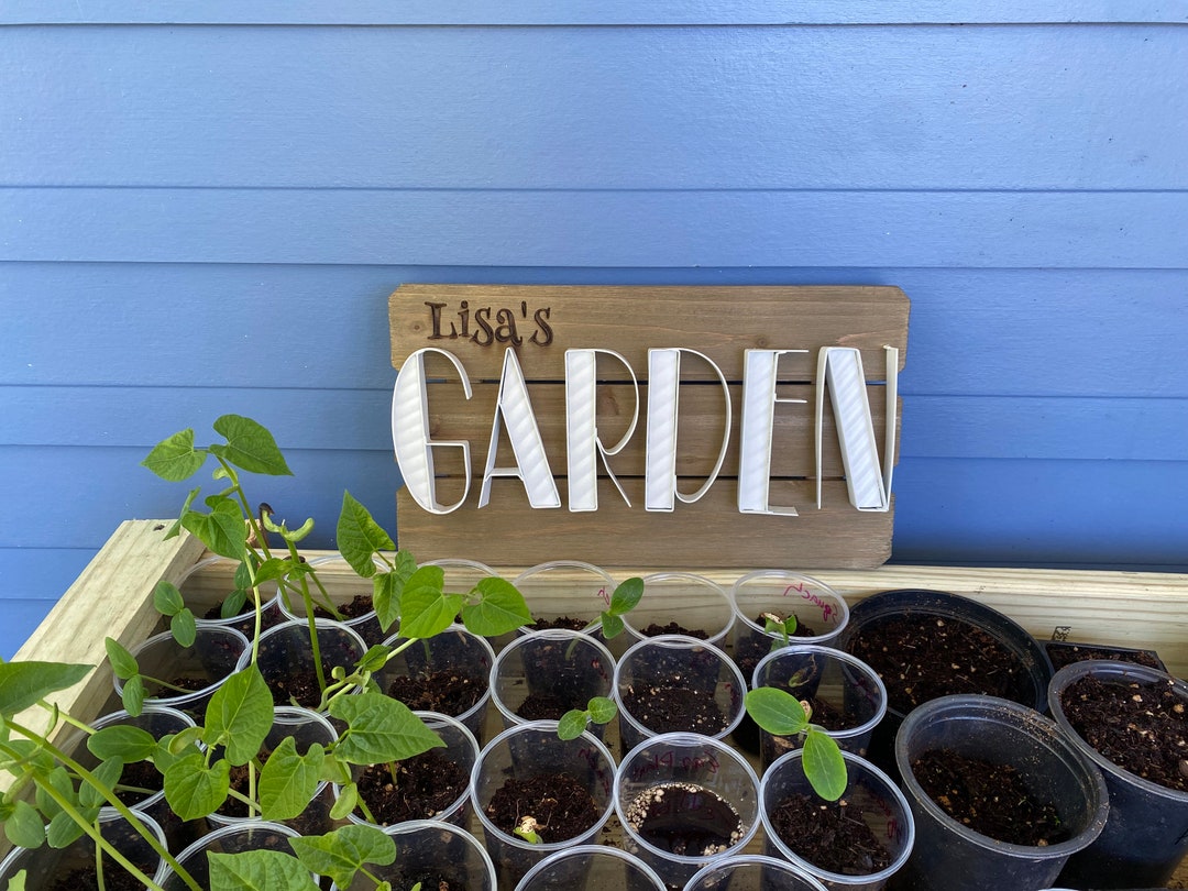Personalizable Wood Garden Signs, Eco-friendly Wooden Garden Signs ...