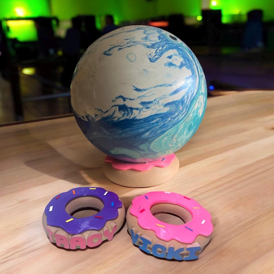 Donut Bowling Ball Holder Personalized Gift Bowling Unique Gift Ideas ...