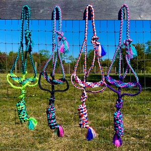 Mule Tape Braided Rope Halter - Etsy