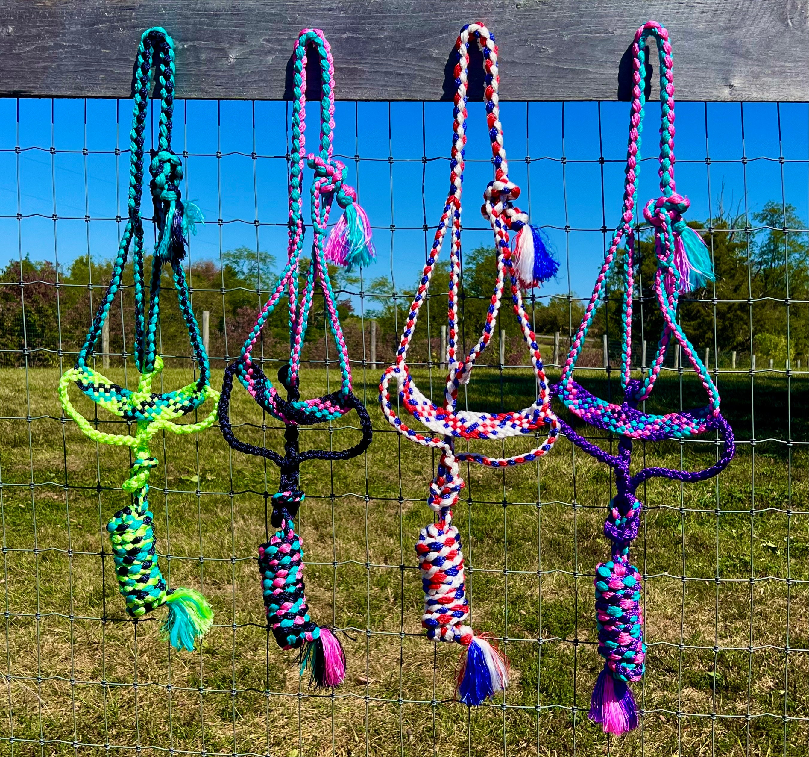 Mule Tape Braided Rope Halter - Etsy