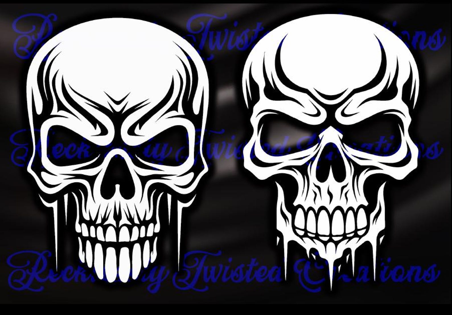 2D Skulls Designs - Etsy