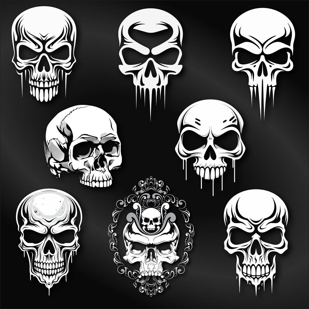 2D Skulls Designs - Etsy