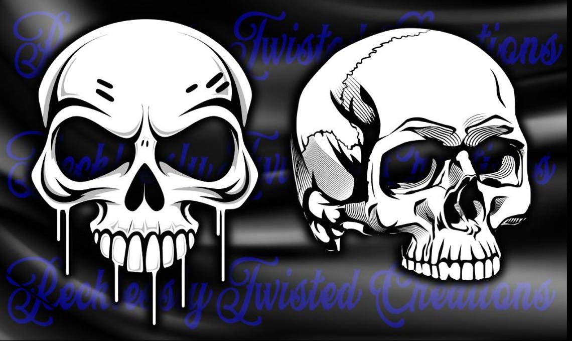 2D Skulls Designs - Etsy
