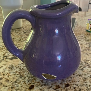 Vintage Haeger Small Purple Pitcher - Etsy