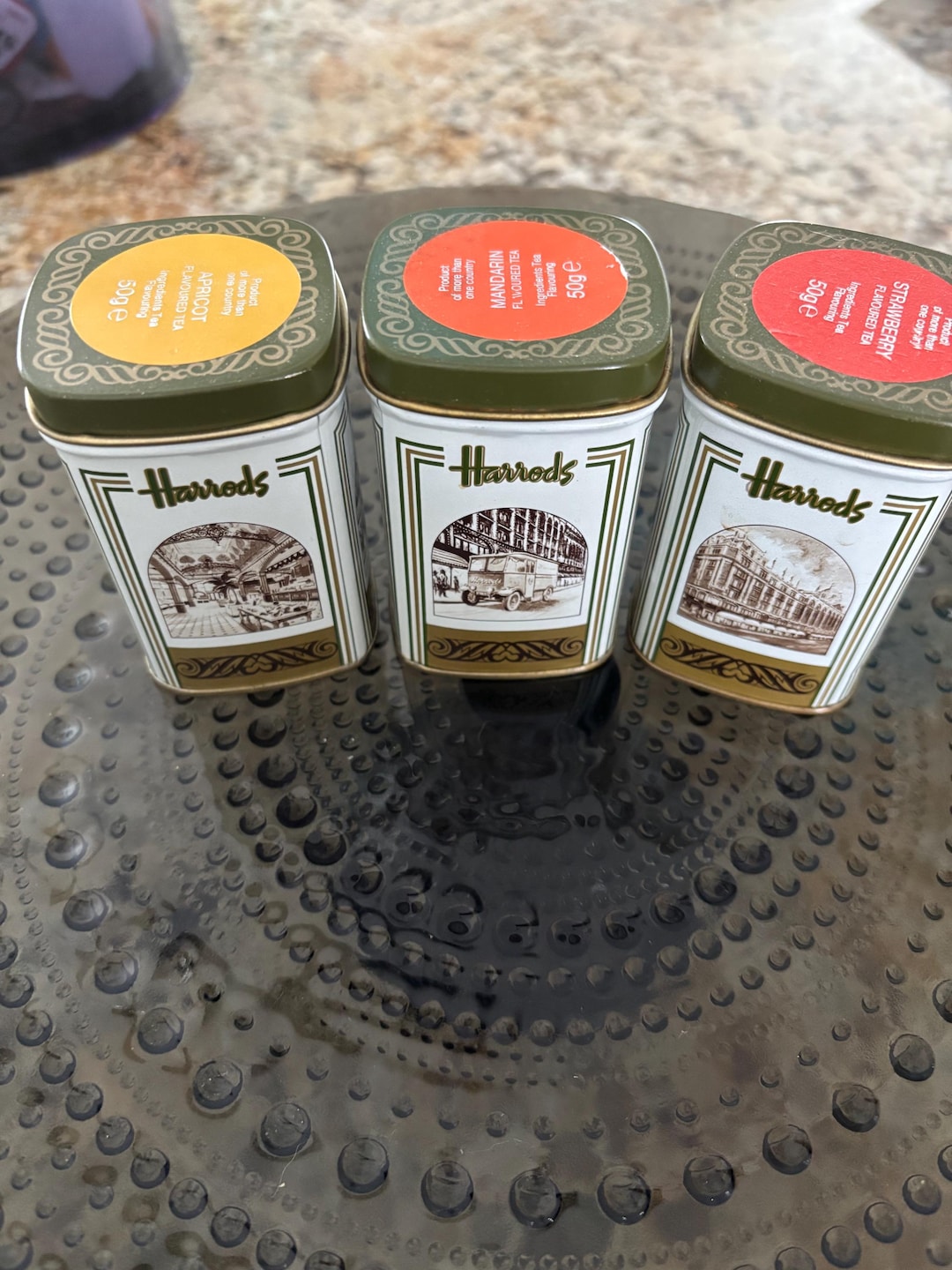 Vintage Harrods Small Tea Tins-set of 3 tins Only, No Tea - Etsy