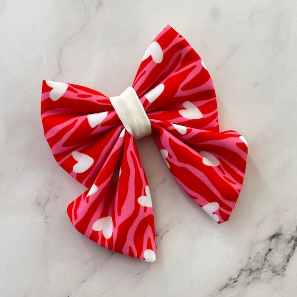 Hot Pink Zebra Bow - Etsy