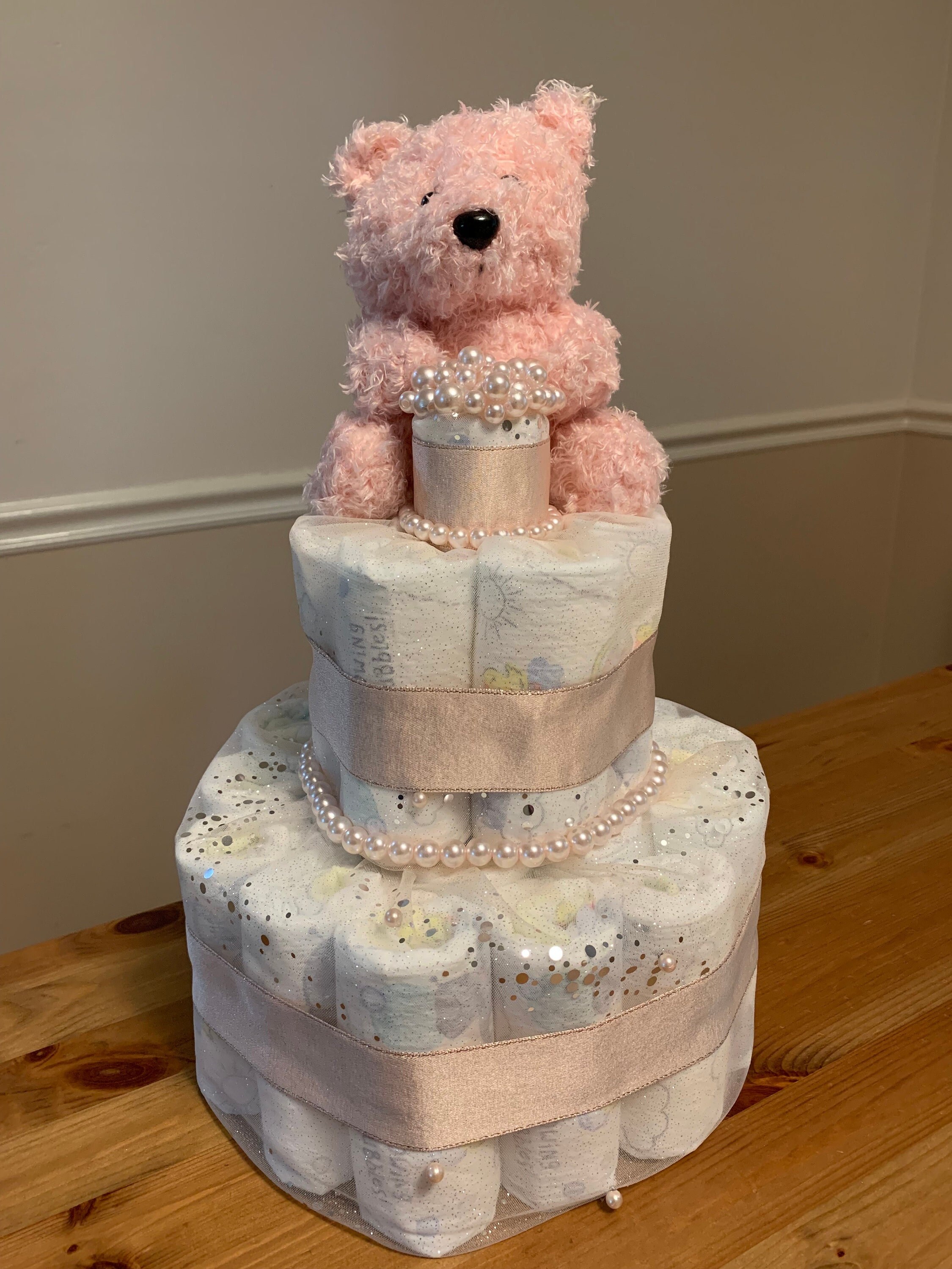 Pretty Pink Pearls Girl Diaper Cake - Etsy