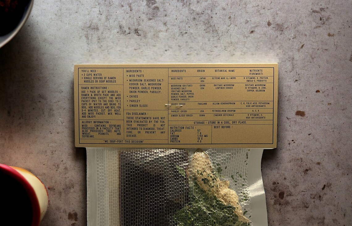 6-pack Value Buy | Get Noodles Miso Ramen & Broth Pack With Herbs ...