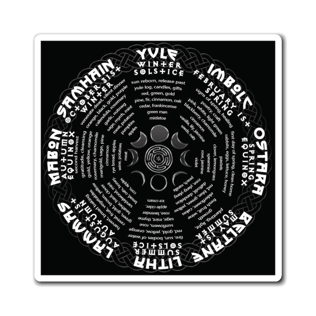 Wheel of the Year Magnet, Indoor Fridge Magnet - Celebrate the Seasons ...