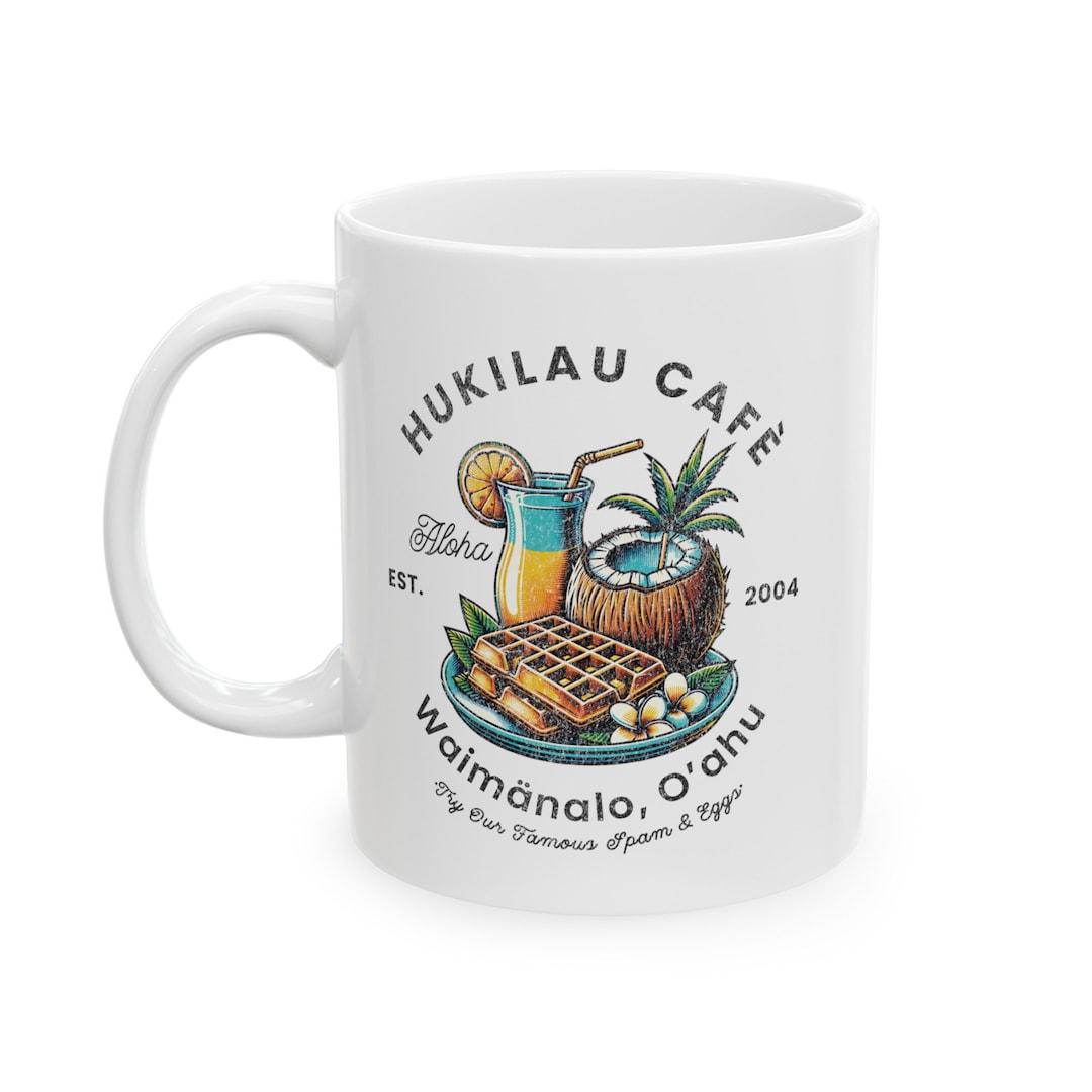 50 First Dates Ceramic Mug 11oz, Hukilau Cafe Coffee Tea Mug, Adam ...