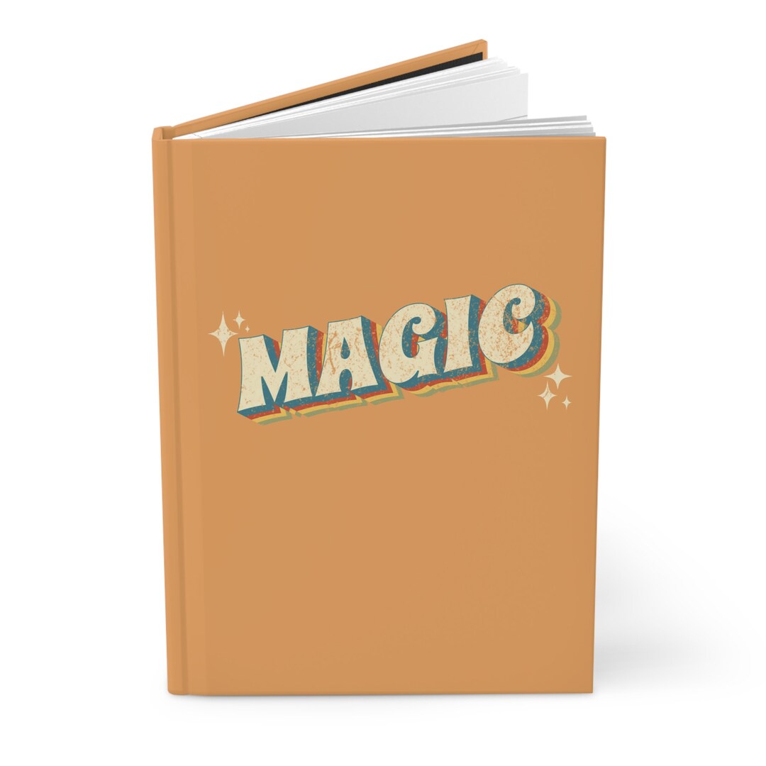 Retro Vintage Magic Hardcover Journal Matte, Lined Pages, Magical ...