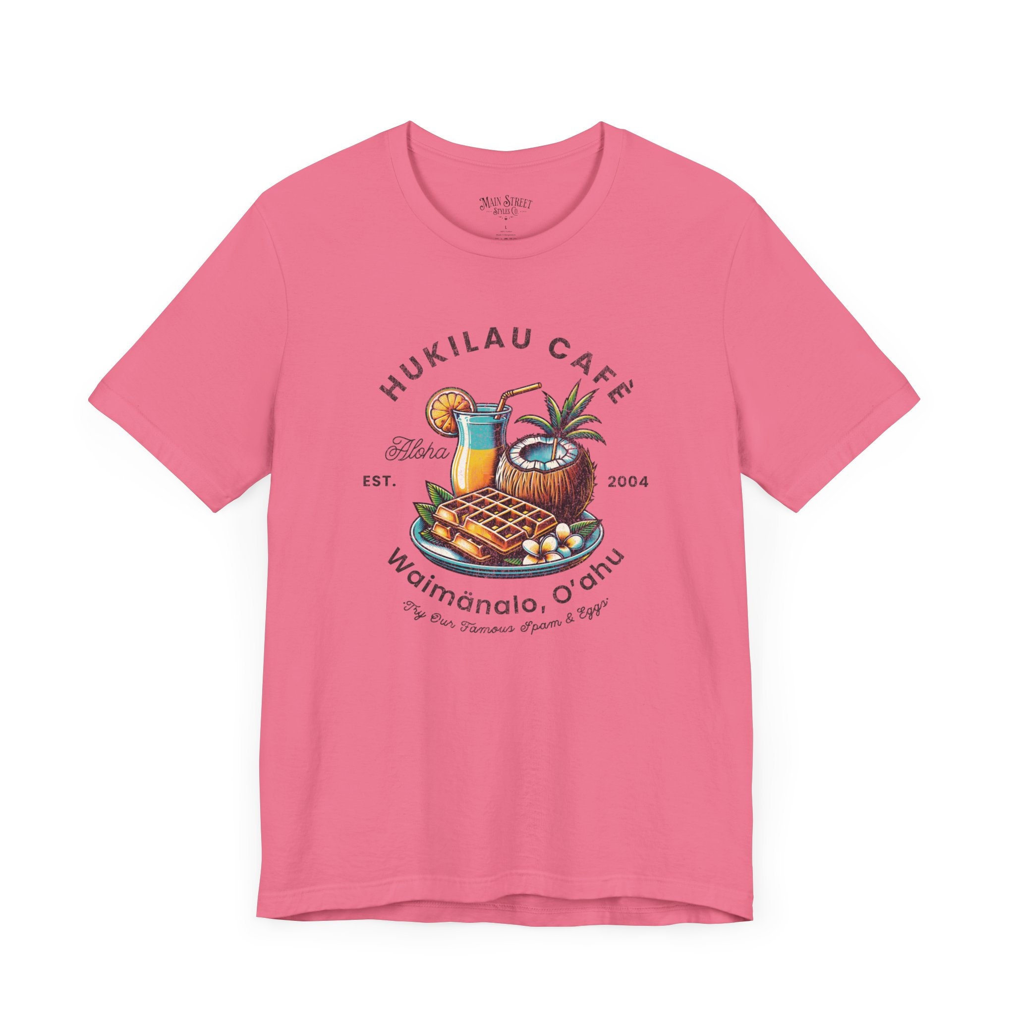 50 First Dates Shirt, Hukilau Cafe Oahu Hawaii, Bella & Canvas Light ...