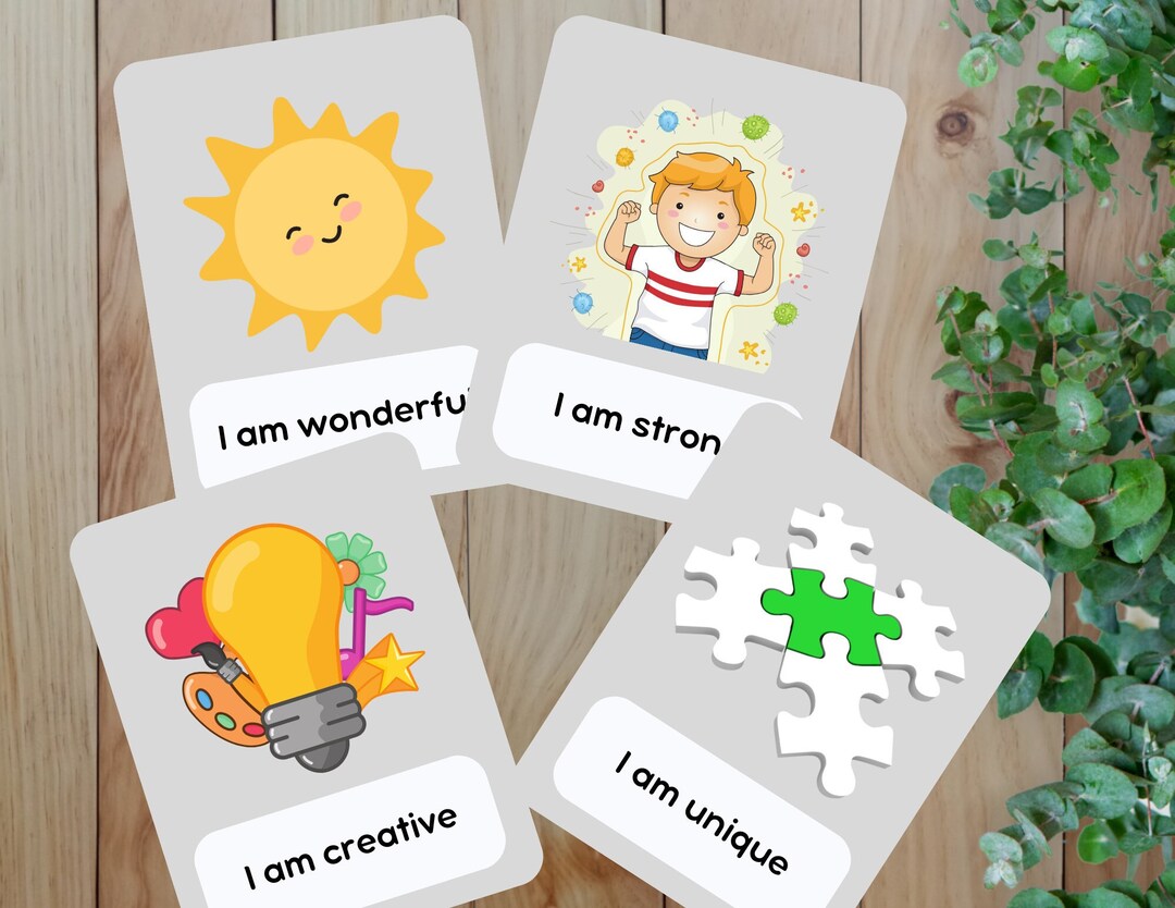 14 Affirmation Cards for Kids Printable, Motivational Cards, Montessori ...