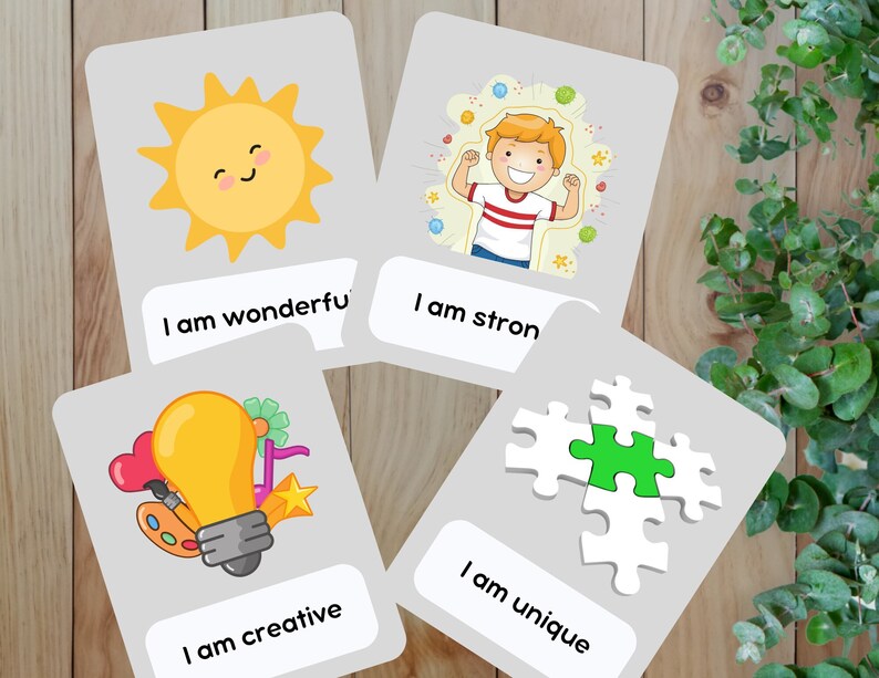 14 Affirmation Cards for Kids Printable, Motivational Cards, Montessori ...