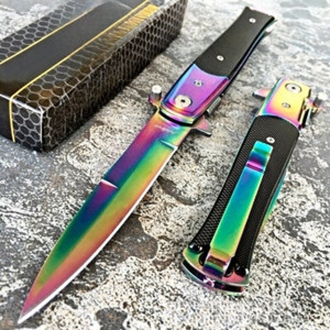 8.5 Tac Force Stiletto Spring Open Assisted Tactical - Etsy