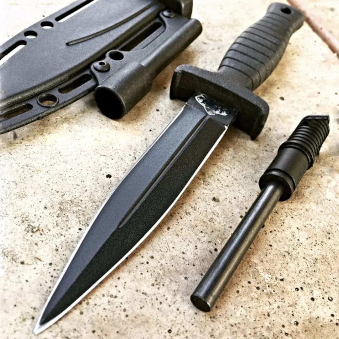 7 Double Edge Military Tactical Hunting Dagger Boot Neck Knife Fire ...