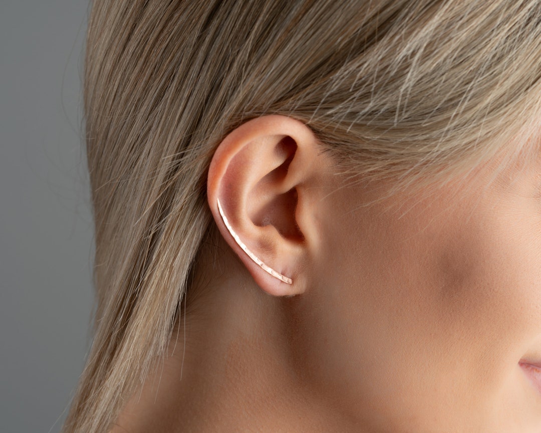 Silver Ear Crawler Earrings Gift for Her Cute Earrings Silver Ear ...