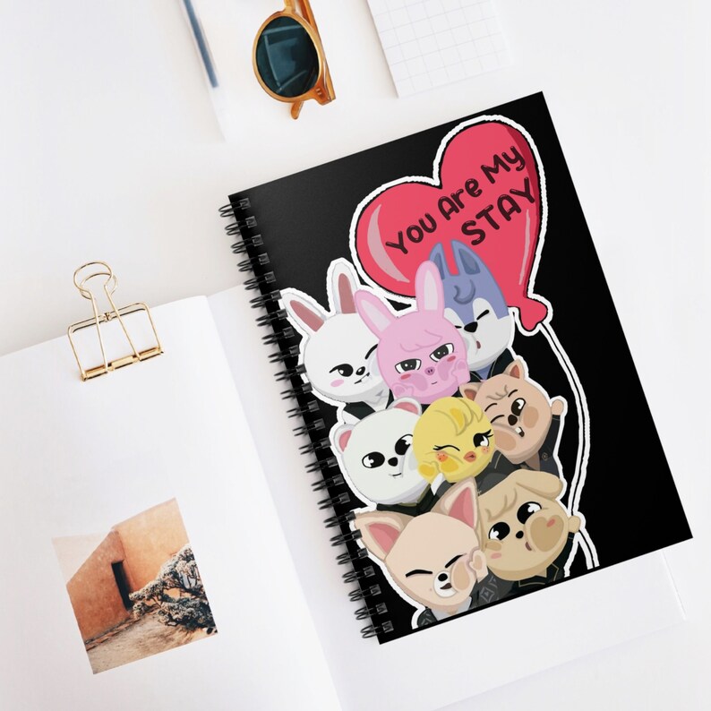 Stray Kids Skzoo Valentine Spiral Notebook - Ruled Line, Gift for Stays ...