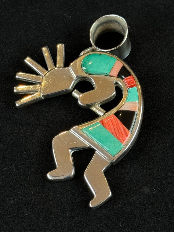 Navajo Kokopelli Sterling Silver Pendant by Stover Pa… - Gem