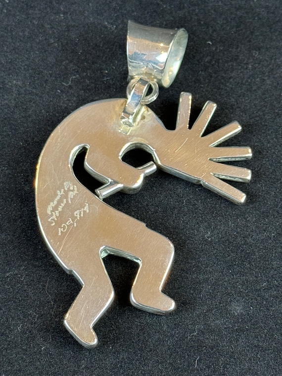 Navajo Kokopelli Sterling Silver Pendant by Stover Pa… - Gem