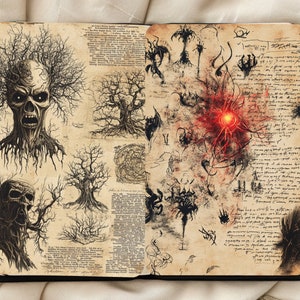 Halloween Witchcraft Journal Pages | Vintage Grimoire & Spellbook ...