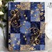Printable Royal Blue & Gold Paper Bundle, Abstract, Asymmetric, Damask ...