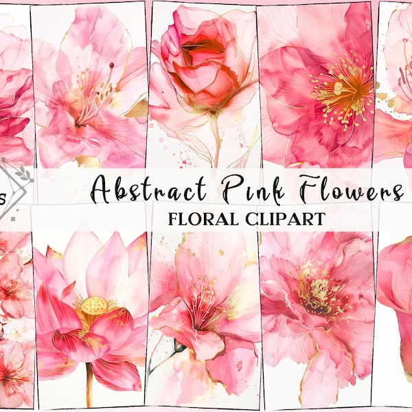 Watercolor Wildflower Clipart Bundle, Floral Clip Art Set, Spring ...