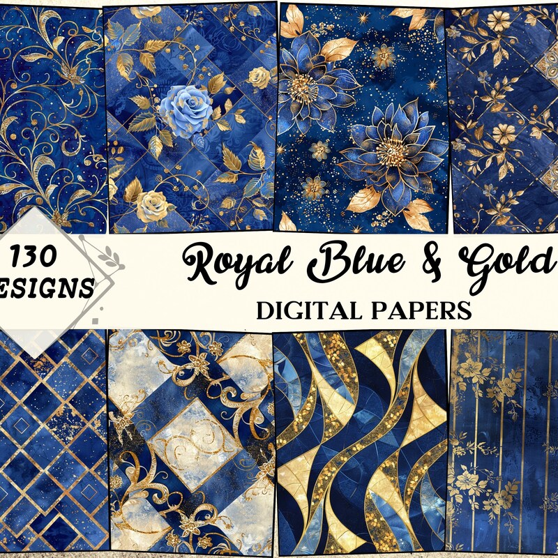Royal Blue Damask - Etsy