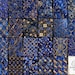 Printable Royal Blue & Gold Paper Bundle, Abstract, Asymmetric, Damask ...