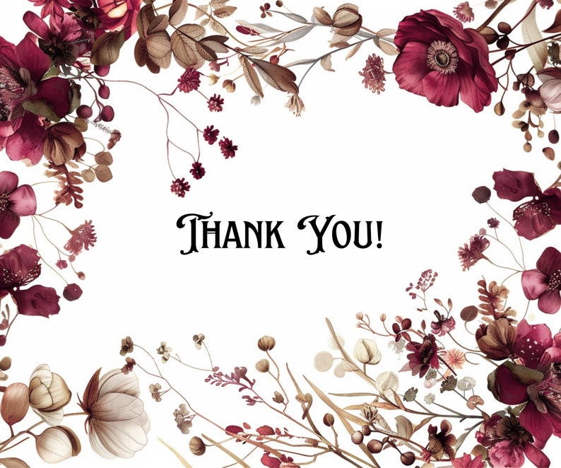 Big Bundle Burgundy Floral Digital Paper, Abstract Burgundy Watercolor ...