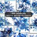 Indigo Blue Flowers PNG, Watercolor Blue Floral Clipart Bundle, Wedding ...