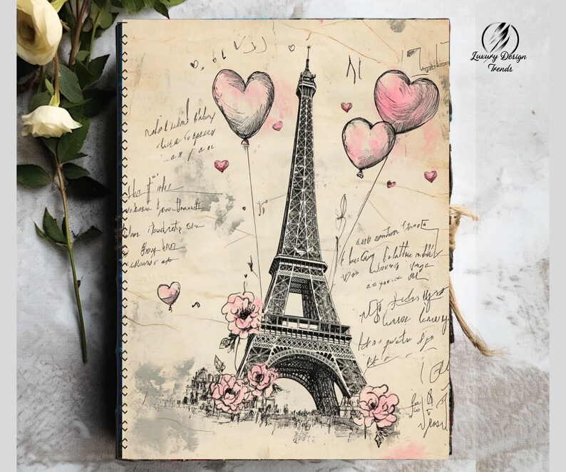 Vintage Valentine’s Day Love Journal Pages | Romantic Printable Sheets ...