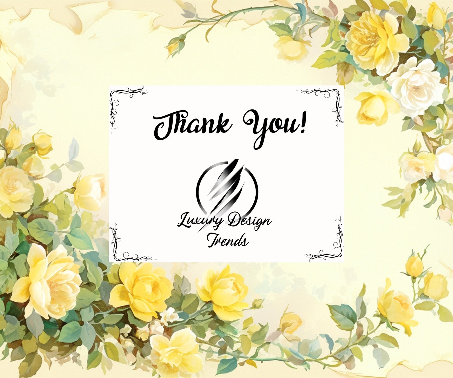 Blank Lined Journal Pages Bundle - Yellow Floral Writing Papers ...