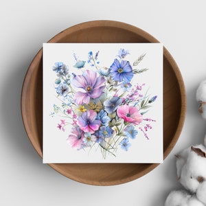 Watercolor Wildflower Clipart Bundle, Floral Clip Art Set, Spring ...