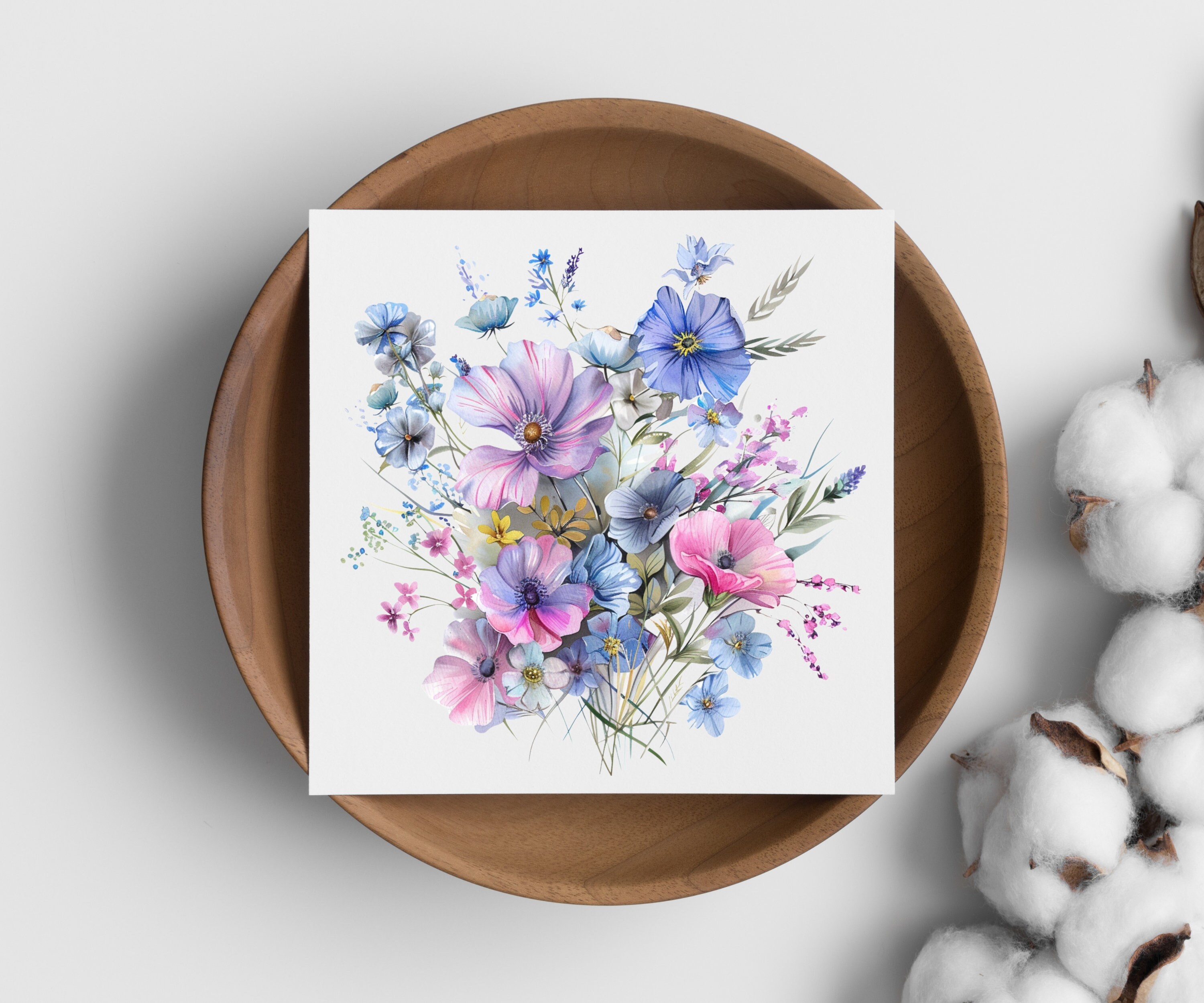 Watercolor Wildflower Clipart Bundle, Floral Clip Art Set, Spring ...