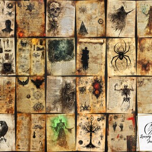 Halloween Witchcraft Journal Pages | Vintage Grimoire & Spellbook ...
