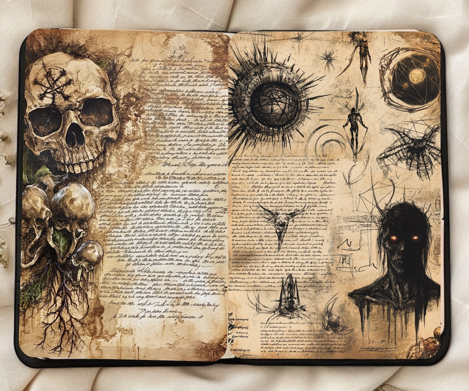 Halloween Witchcraft Journal Pages | Vintage Grimoire & Spellbook ...