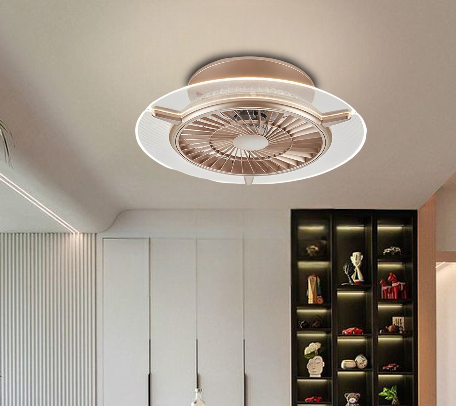 Versatile 22-inch Ceiling Fan With LED Lights and Color-changing ...