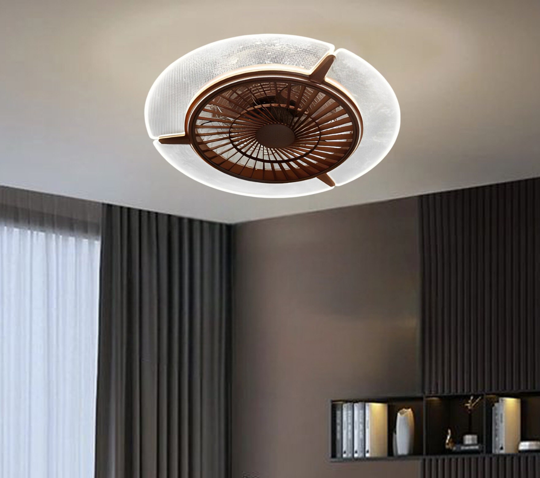 Versatile 22-inch Ceiling Fan With LED Lights and Color-changing ...