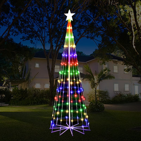 Outdoor Cone Christmas Tree With Lights - Etsy