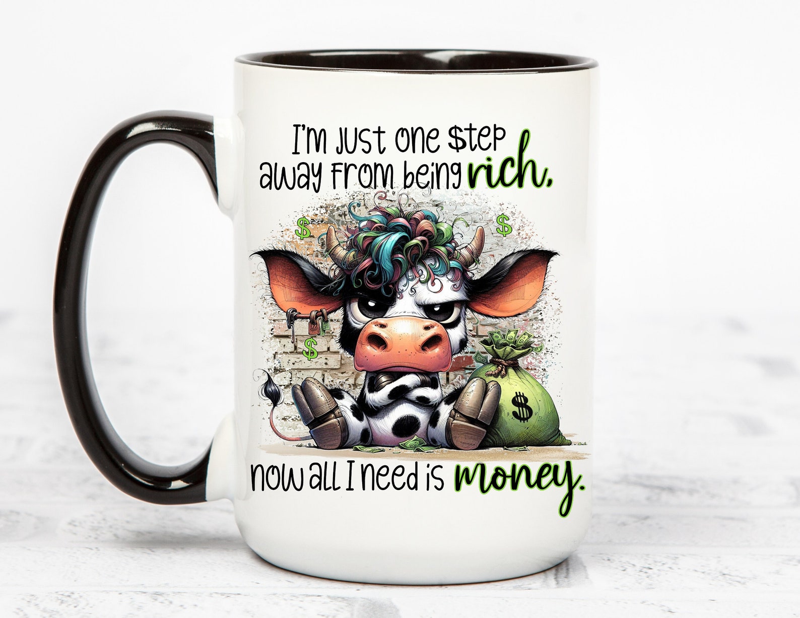 Crazy Cow With Money PNG, Sublimation Design, Cow Lovers, Sarcastic ...