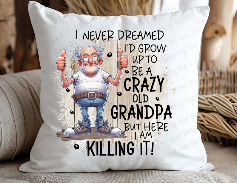 Crazy Old Grandpa PNG, Sublimation Design, Funny Grandpa PNG, Cartoon ...