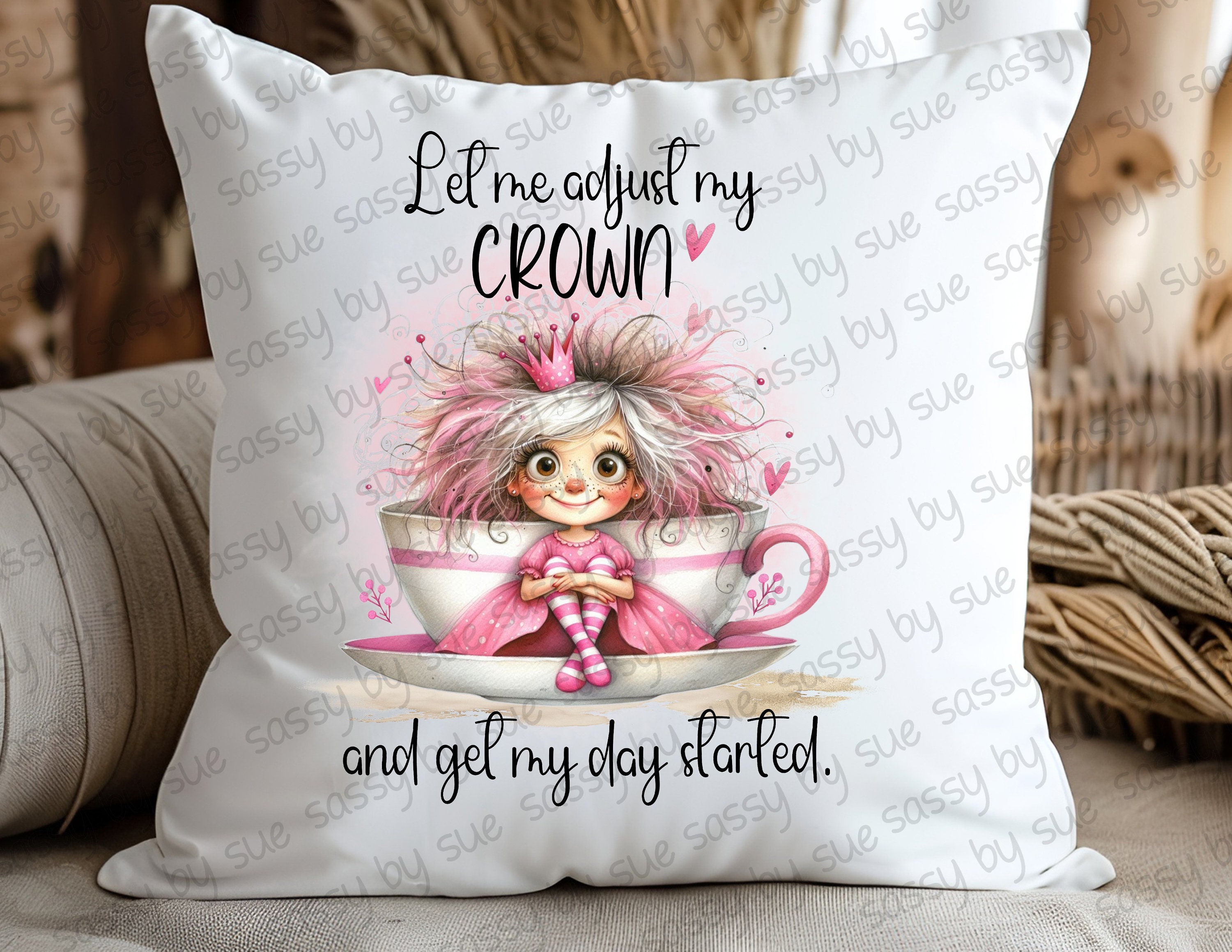 Let Me Adjust My Crown PNG, Sublimation Design, Coffee Mug Art, Cute ...