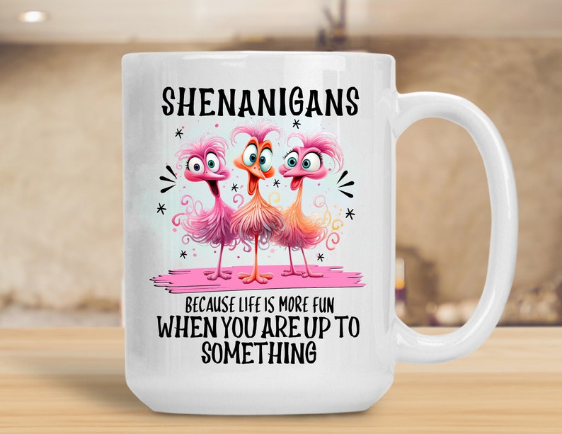 Shenanigans Pink Flamingos PNG Sublimation Digital Design Fun Tropical ...