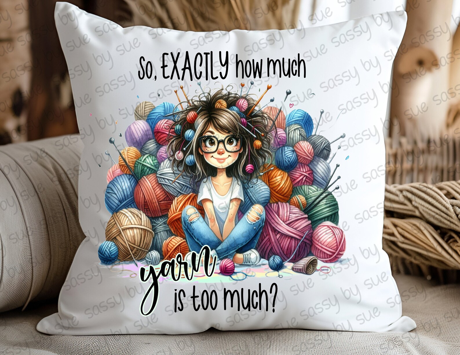 So Exactly How Much Yarn Wool is Too Much PNG, Sublimation Design ...