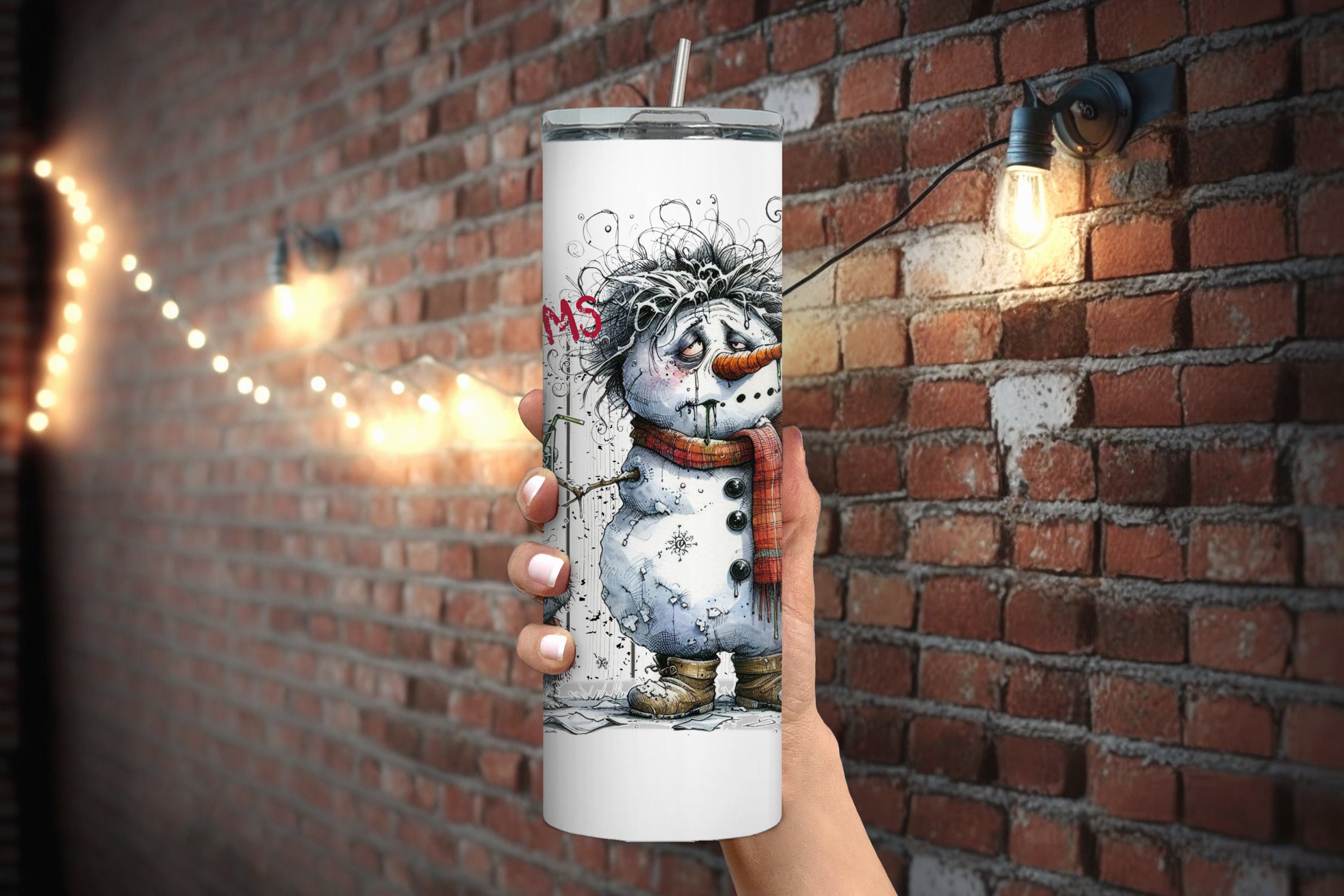 Bottoms up Snowman PNG, Sublimation Design, Messy Snowman, Grunge, Dark ...